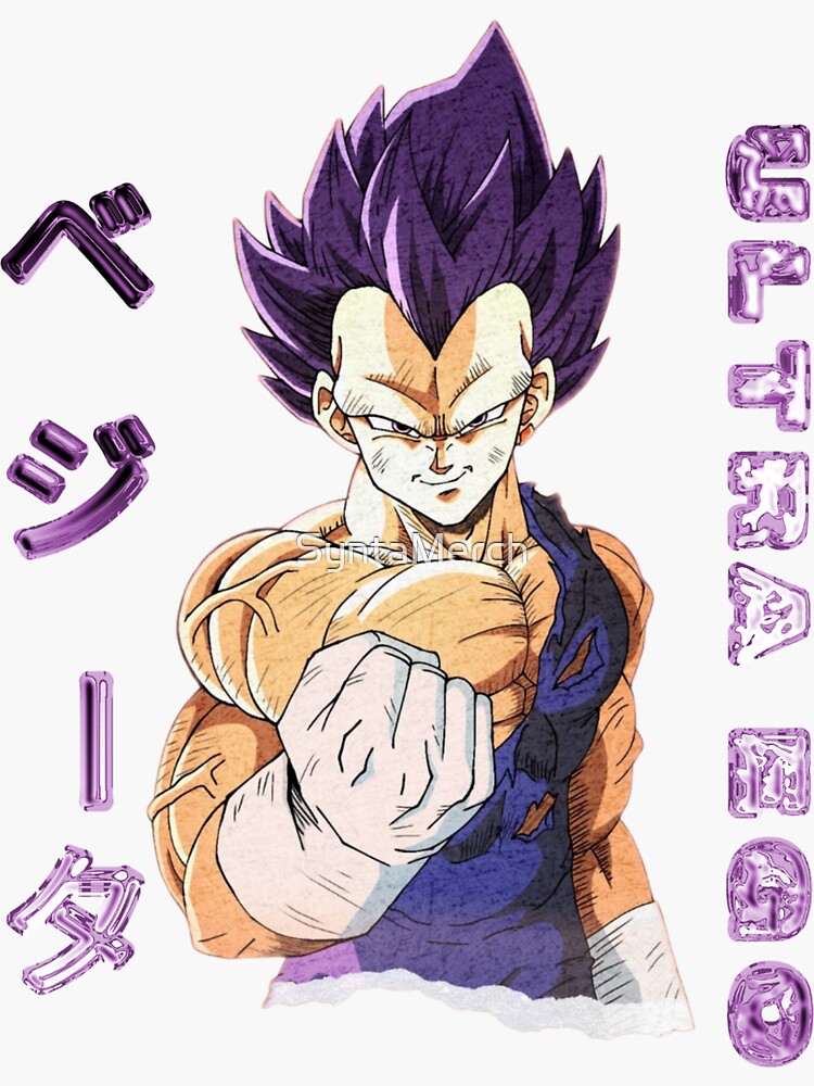 "Vegeta Ultra Ego" Sticker for Sale by SyntaMerch | Redbubble