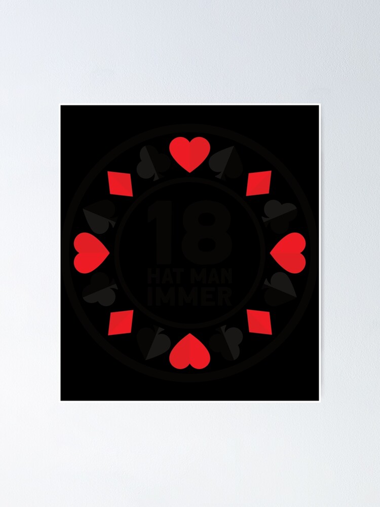 "Skat 18 Always Has Skat Player Symbols Sticker" Poster for Sale by ...
