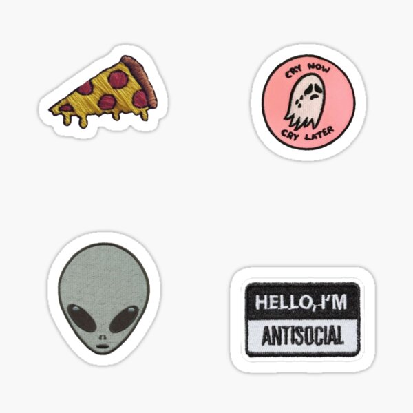 "Aesthetic Embroidered Patch Style" Sticker for Sale by MayaHanna ...