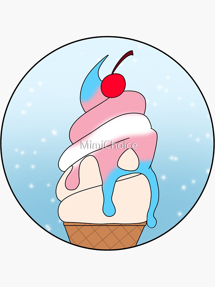 "Pride transgender ice cream" Sticker for Sale by MimiChoice | Redbubble