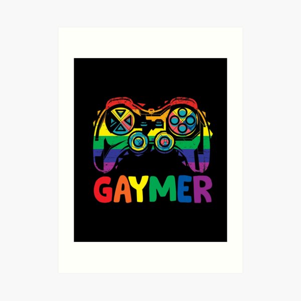 "Gaymer Gay Pride Flag LGBT Gamer LGBTQ Gaming Gamepad" Art Print for ...