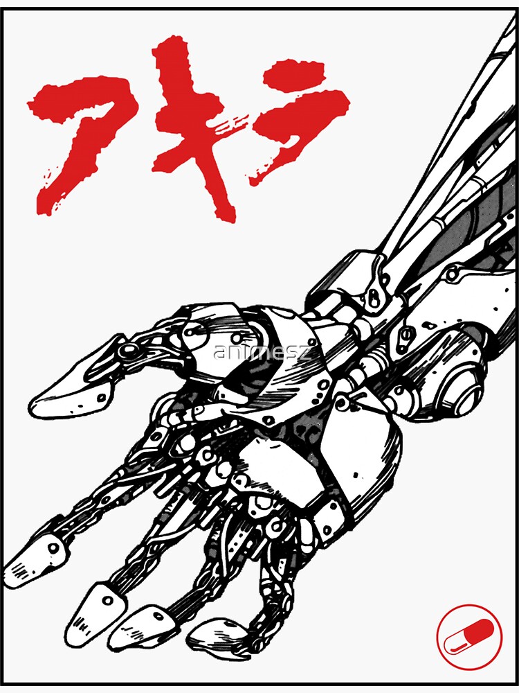 "Tetsuo's Robotic Arm - Akira" Sticker for Sale by animesz | Redbubble