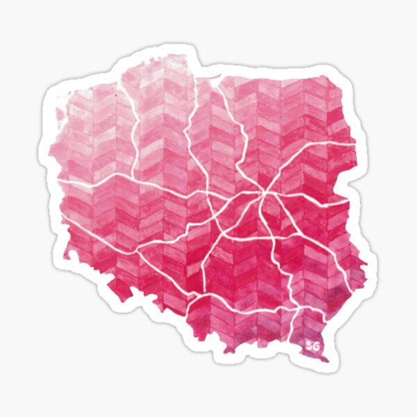 "Poland Map Sticker" Sticker for Sale by SharlaPaints | Redbubble