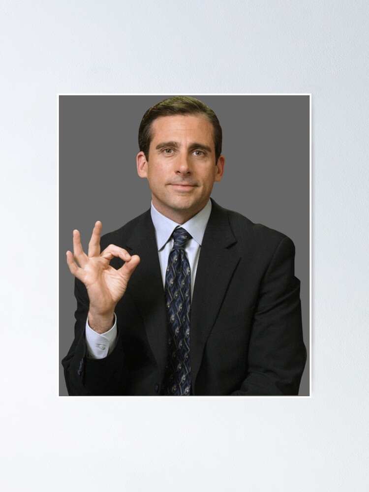 "michael scott gang sign " Poster for Sale by KevinRya | Redbubble