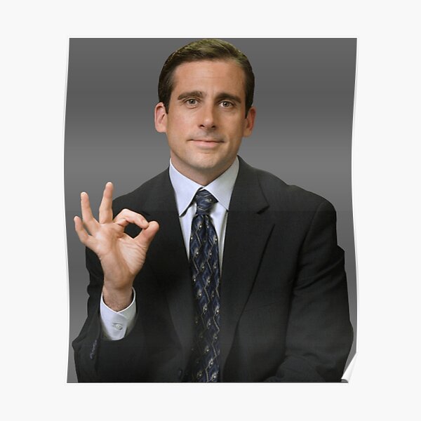 "michael scott gang sign " Poster for Sale by KevinRya | Redbubble