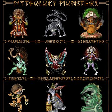 "Aztec Mythology Monsters" Sticker for Sale by underheaven | Redbubble