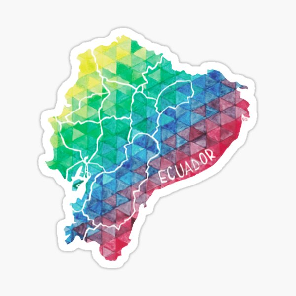 "Ecuador Map Sticker" Sticker for Sale by SharlaPaints | Redbubble