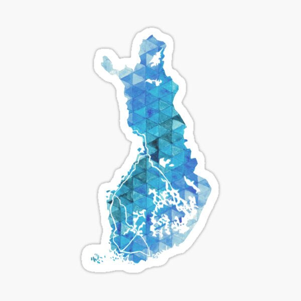 "Finland Map Sticker" Sticker for Sale by SharlaPaints | Redbubble