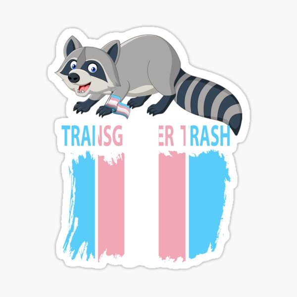 "Transgender Trash Cool Funny LGBTQ Pride LGBT Trans Flag Raccoon ...
