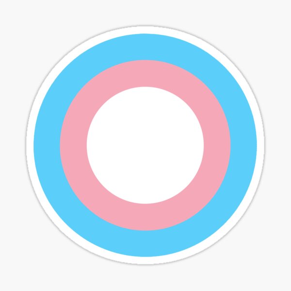 "Trans Pride Flag Circle" Sticker for Sale by kiippers | Redbubble