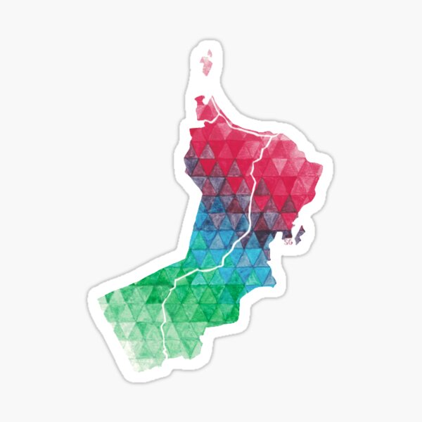 "Oman Map Sticker" Sticker for Sale by SharlaPaints | Redbubble
