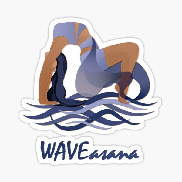 "Wave Asana !! " Sticker for Sale by awe-ten-thick | Redbubble