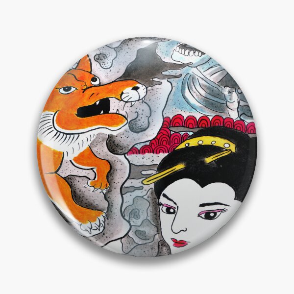 "Geisha Fox Skeleton Japanese Traditional Irezumi Tattoo Style ...