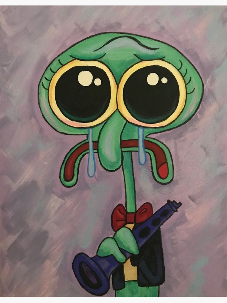 "Squidward Crying Out Loud Poster" Poster for Sale by carelpaw | Redbubble