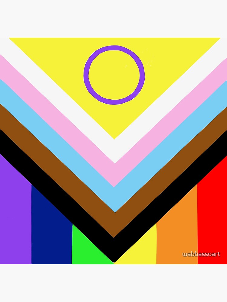 "Inclusive Pride Flag Square" Poster for Sale by wabbassoart | Redbubble