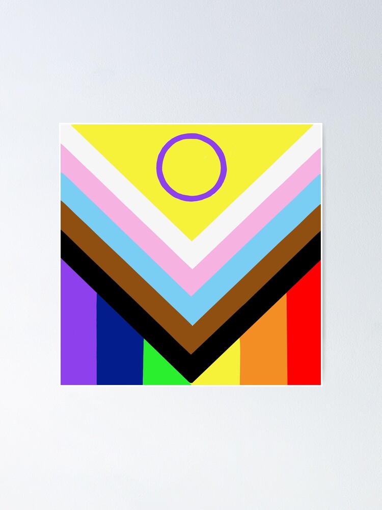 "Inclusive Pride Flag Square" Poster for Sale by wabbassoart | Redbubble