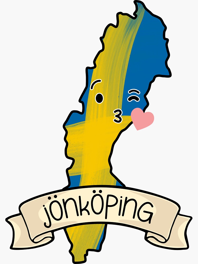 "Jonkoping" Sticker for Sale by WordsMaps | Redbubble