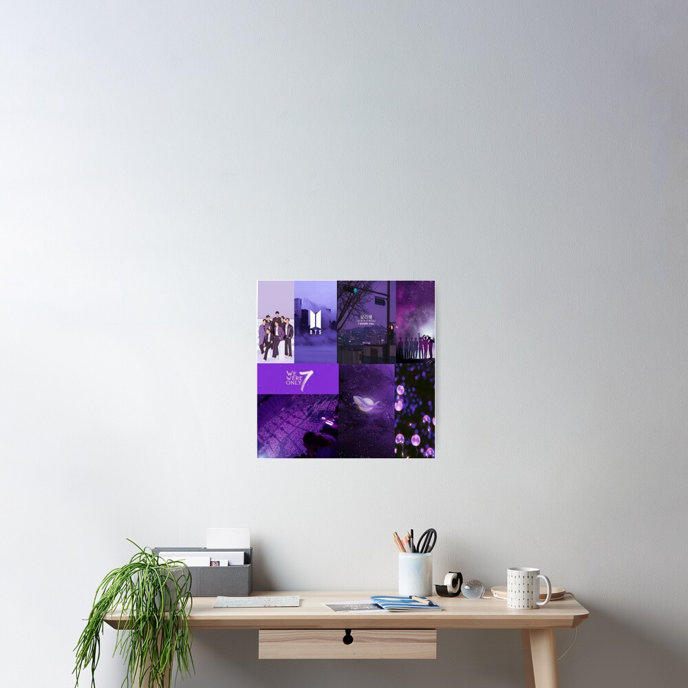 "BTS OT7 purple aesthetic" Poster for Sale by Journeycoco | Redbubble