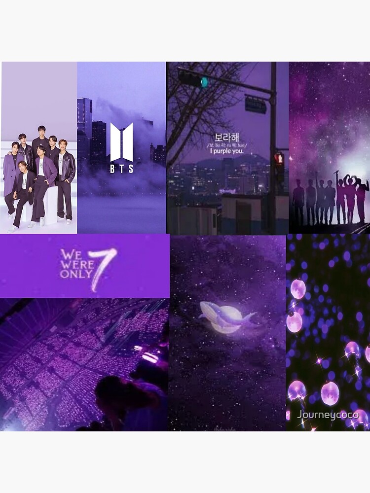 "BTS OT7 purple aesthetic" Poster for Sale by Journeycoco | Redbubble