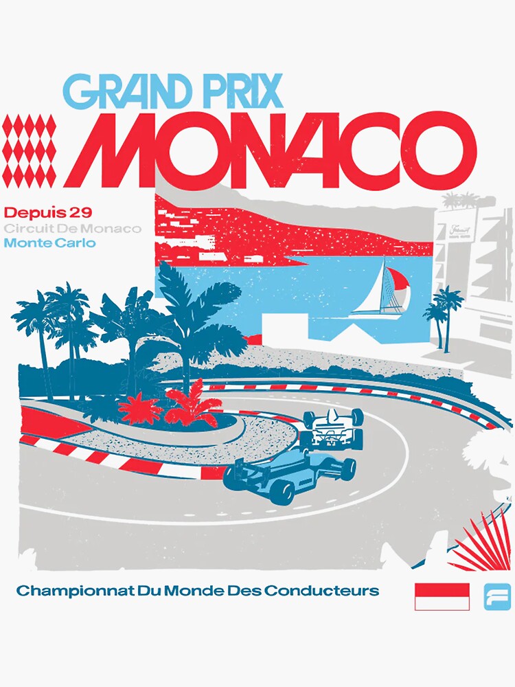 "Monaco grand prix art" Sticker for Sale by Justin0224 | Redbubble