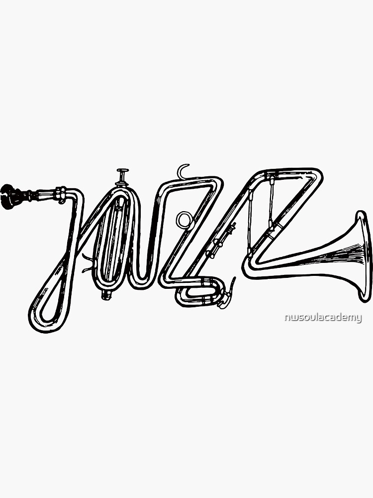 "JAZZ" Sticker for Sale by nwsoulacademy | Redbubble