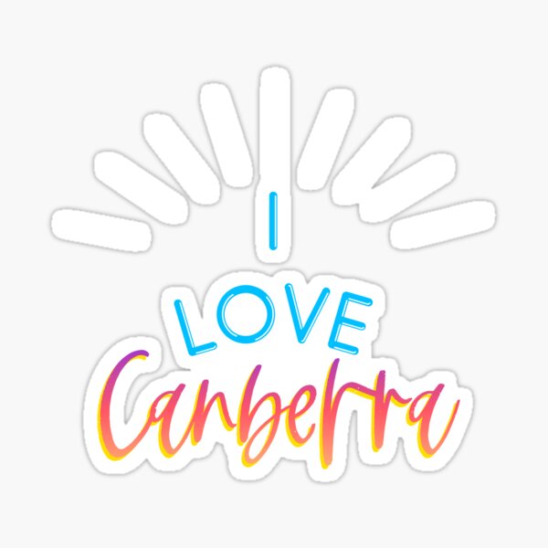 "I love Canberra, color art" Sticker for Sale by artdragongift | Redbubble