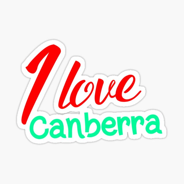 "I love Canberra, color art" Sticker for Sale by artdragongift | Redbubble