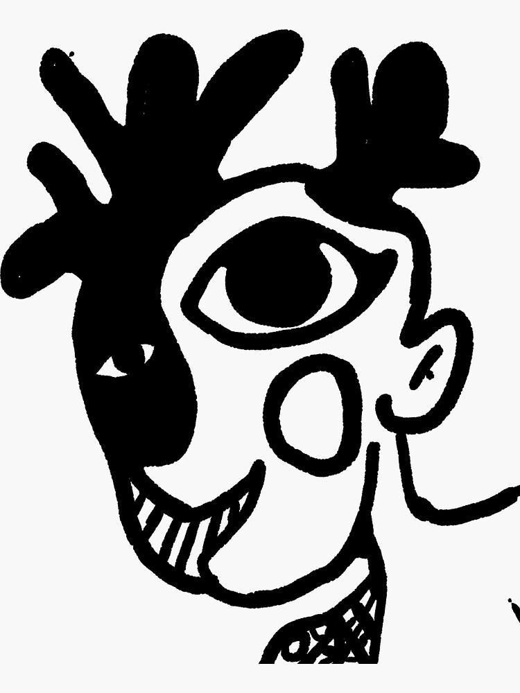 "Funky Head" Sticker for Sale by ZSC1 | Redbubble