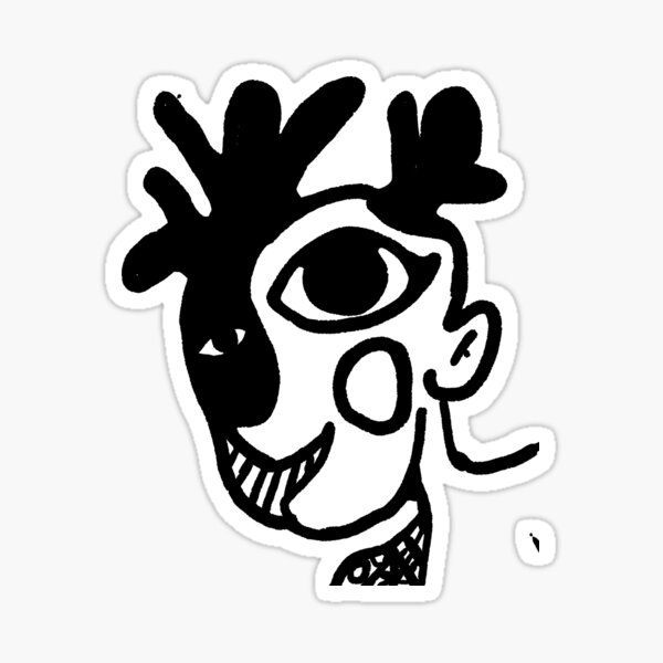 "Funky Head" Sticker for Sale by ZSC1 | Redbubble