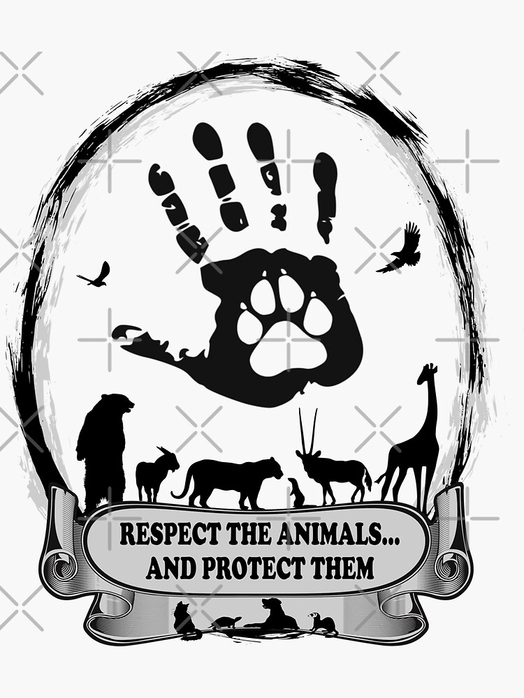 "Protect the animals - animal logo" Sticker for Sale by Mdesign-Art ...