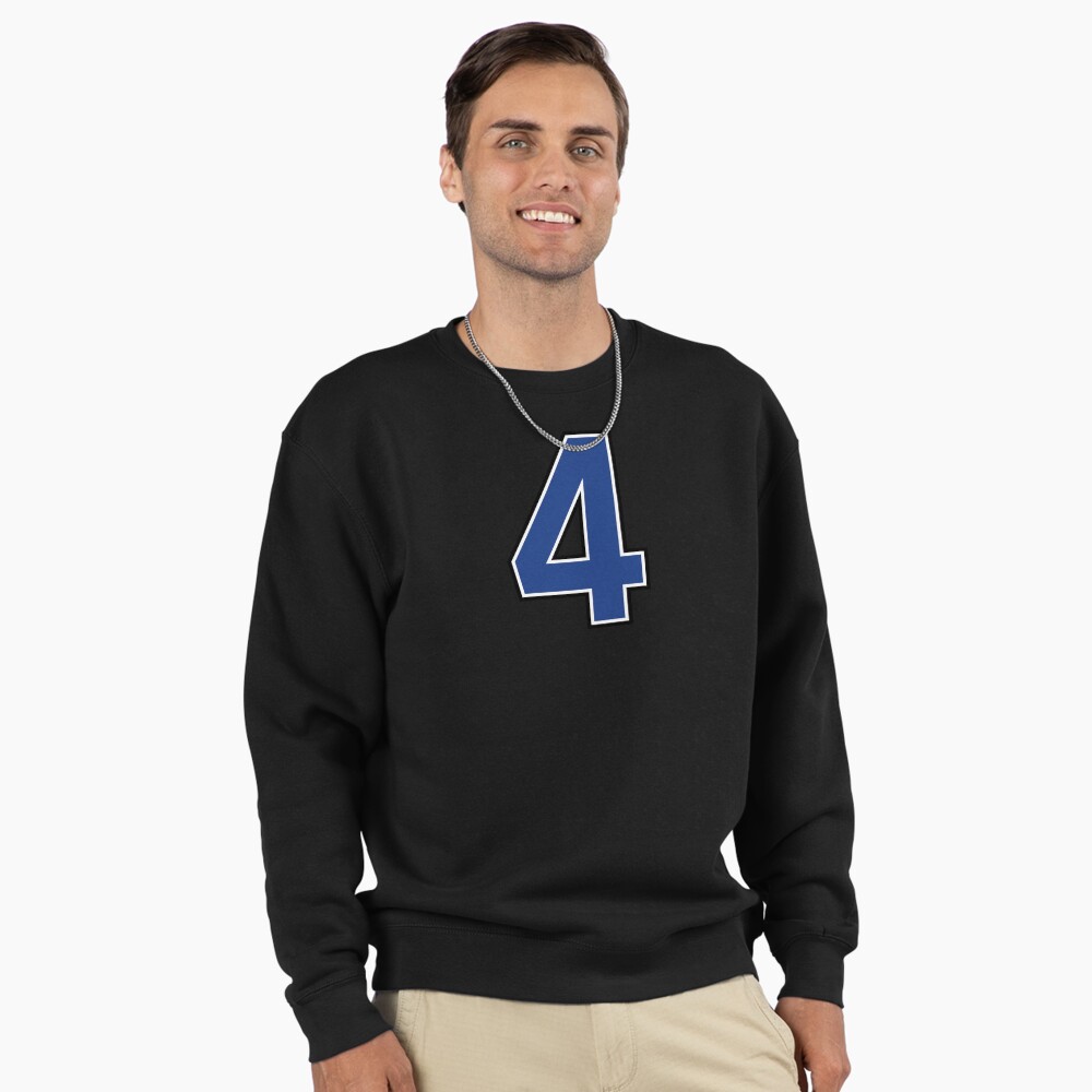"Blue Number 4 lucky sports jersey four" Sticker for Sale by HeavyStyle ...