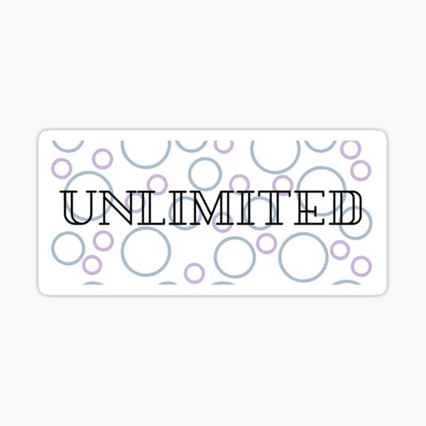 "UNLIMITED" Sticker for Sale by E-STARMAN | Redbubble