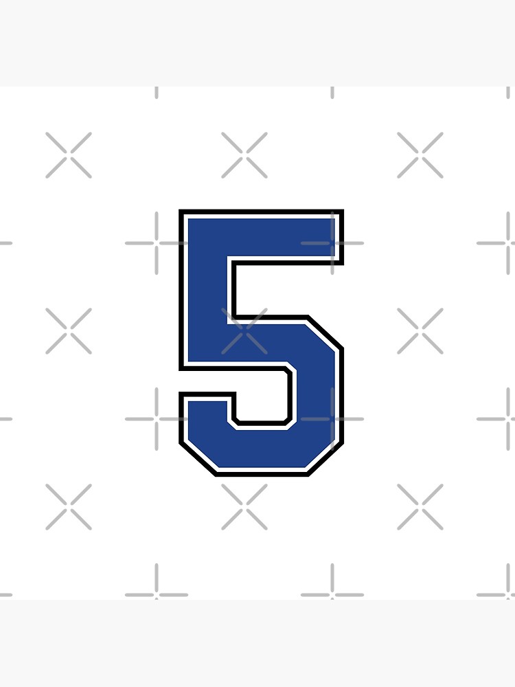 "Blue Number 5 lucky sports jersey five" Poster for Sale by HeavyStyle ...