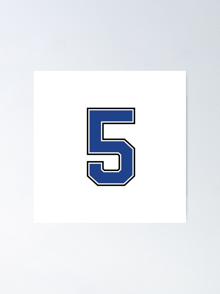 "Blue Number 5 lucky sports jersey five" Poster for Sale by HeavyStyle ...