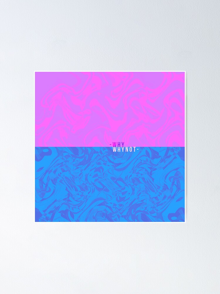 "Abstract Pink and Blue Split Wallpaper" Poster by SusurrationStud ...