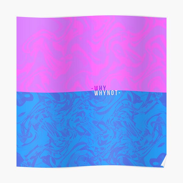 "Abstract Pink and Blue Split Wallpaper" Poster by SusurrationStud ...