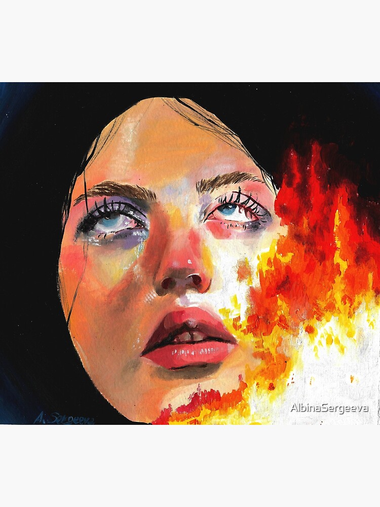 "BURNING UP, girl, woman, face, portrait, skin, colorful, grunge, alt ...