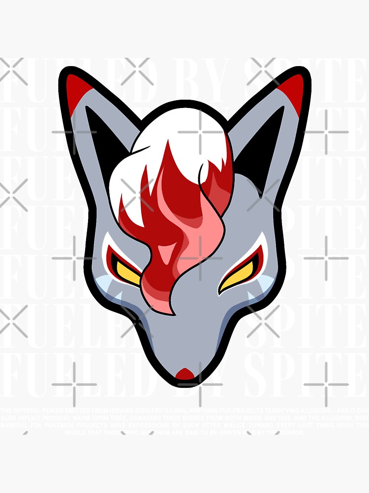 "Hisuian Zoroark "Fueled by Spite"" Sticker for Sale by naranadel ...