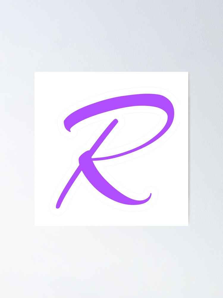 "Letter R purple design color simple cute " Poster for Sale by Reham97S ...