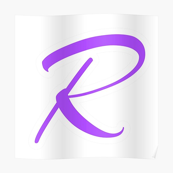 "Letter R purple design color simple cute " Poster for Sale by Reham97S ...
