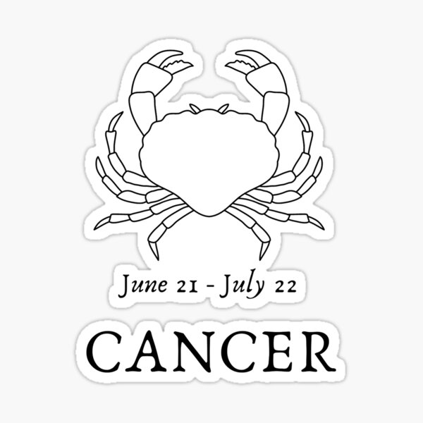 Cancer Star Sign Sticker For Sale By Spgw Redbubble