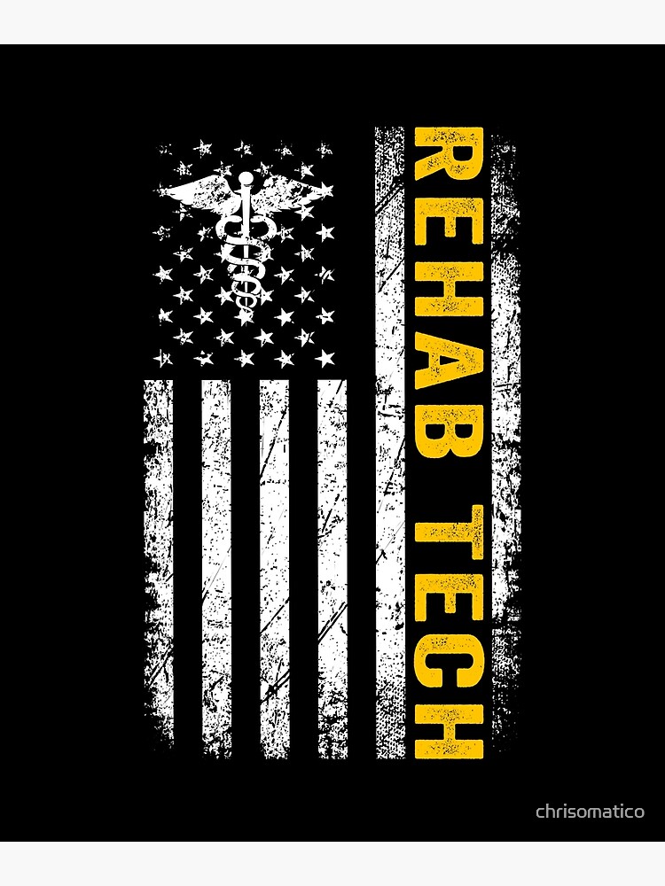 "Rehab Tech Usa Flag" Poster for Sale by chrisomatico | Redbubble