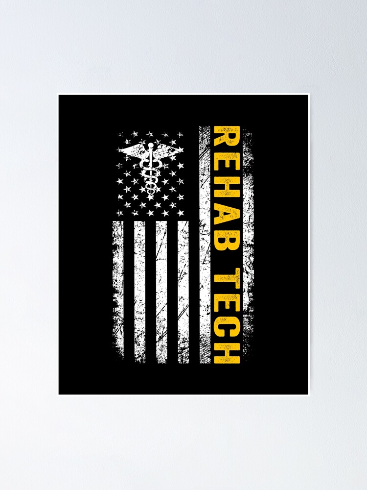 "Rehab Tech Usa Flag" Poster for Sale by chrisomatico | Redbubble