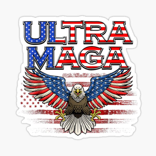 "Ultra Maga Proud Ultra-Maga" Sticker for Sale by LaraAmelindArt | Redbubble