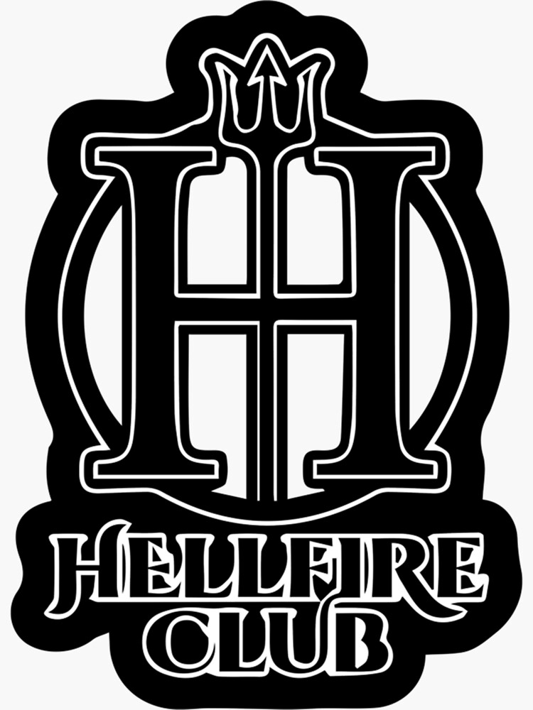 "hellfire club " Sticker for Sale by updogshirts | Redbubble