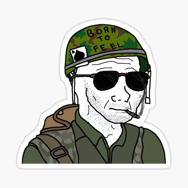 "Vietnam wojak" Sticker for Sale by Chaiser | Redbubble