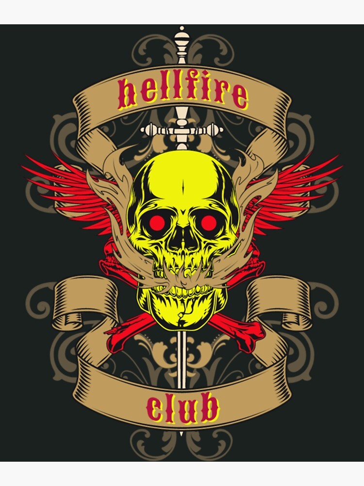 "hellfire club sticker " Art Print for Sale by updogshirts | Redbubble