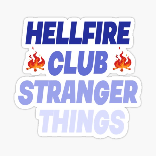 "hellfire club stranger things " Sticker for Sale by updogshirts ...