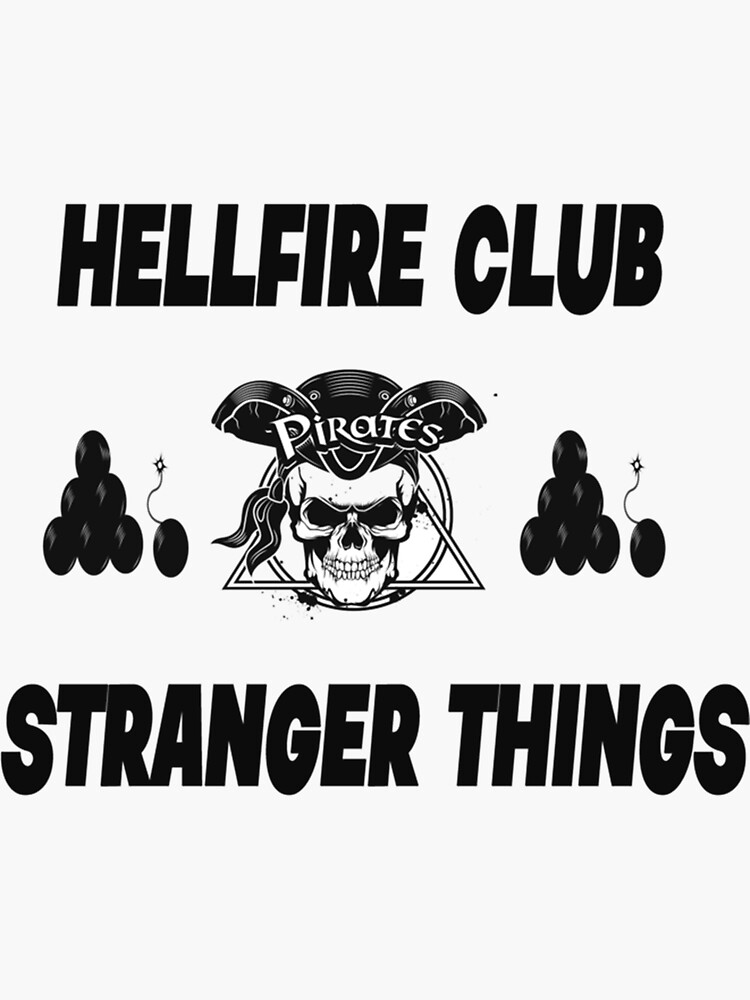 "Hellfire club stranger things " Sticker for Sale by updogshirts ...