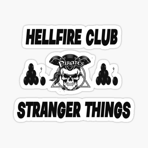"Hellfire club stranger things " Sticker for Sale by updogshirts ...